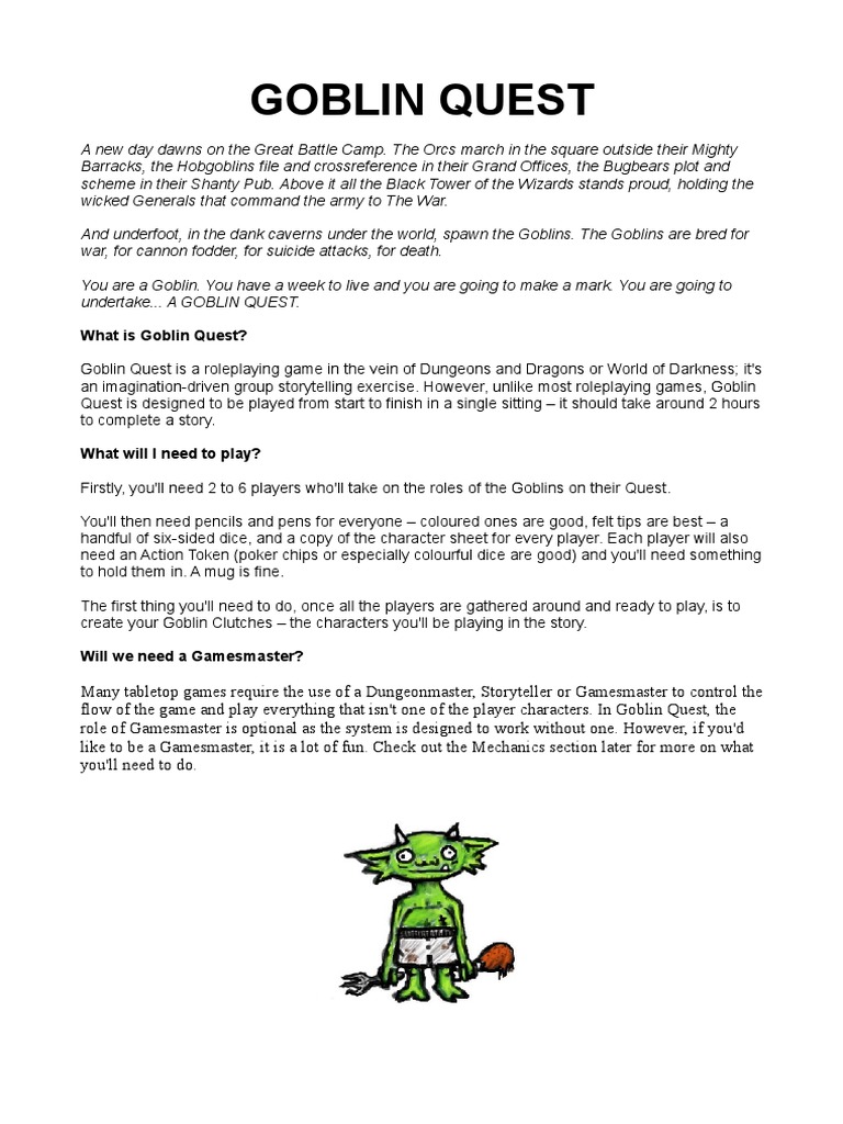 Goblin Quest PDF | PDF
