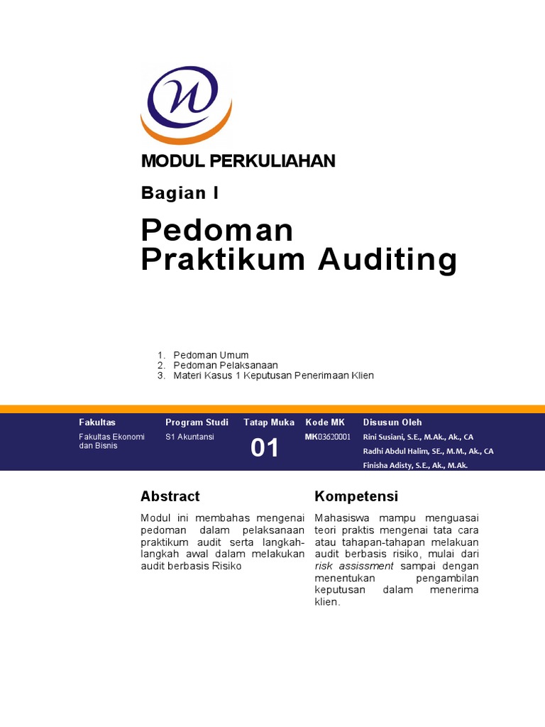 MODUL 1 Pedoman Praktikum Auditing | PDF