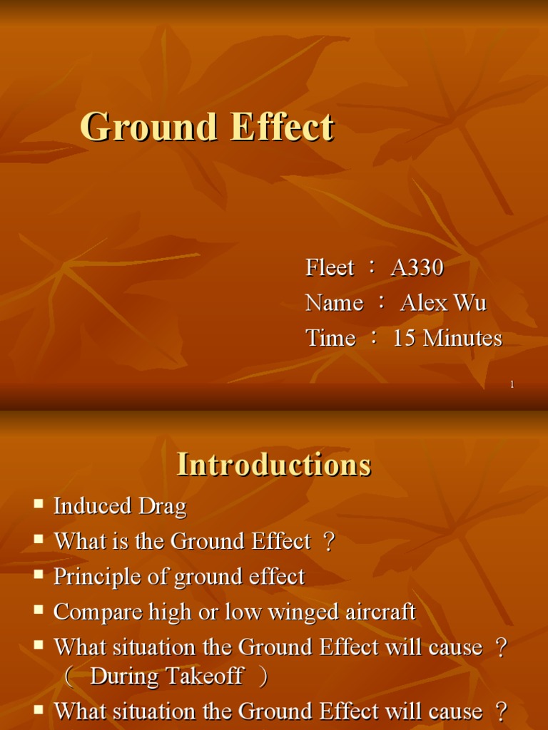 Understanding Ground Effect in Aviation | PDF | Lift (Force) | Drag ...