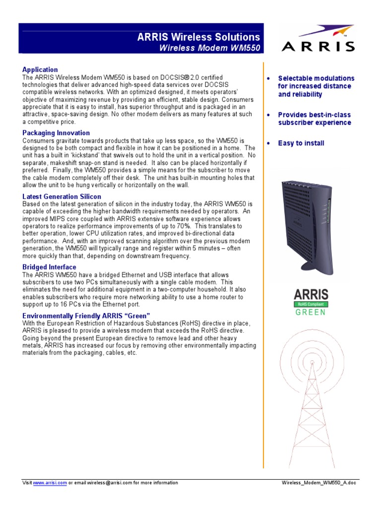 Fixed Wireless Data WM550 | PDF | Modem | Wireless