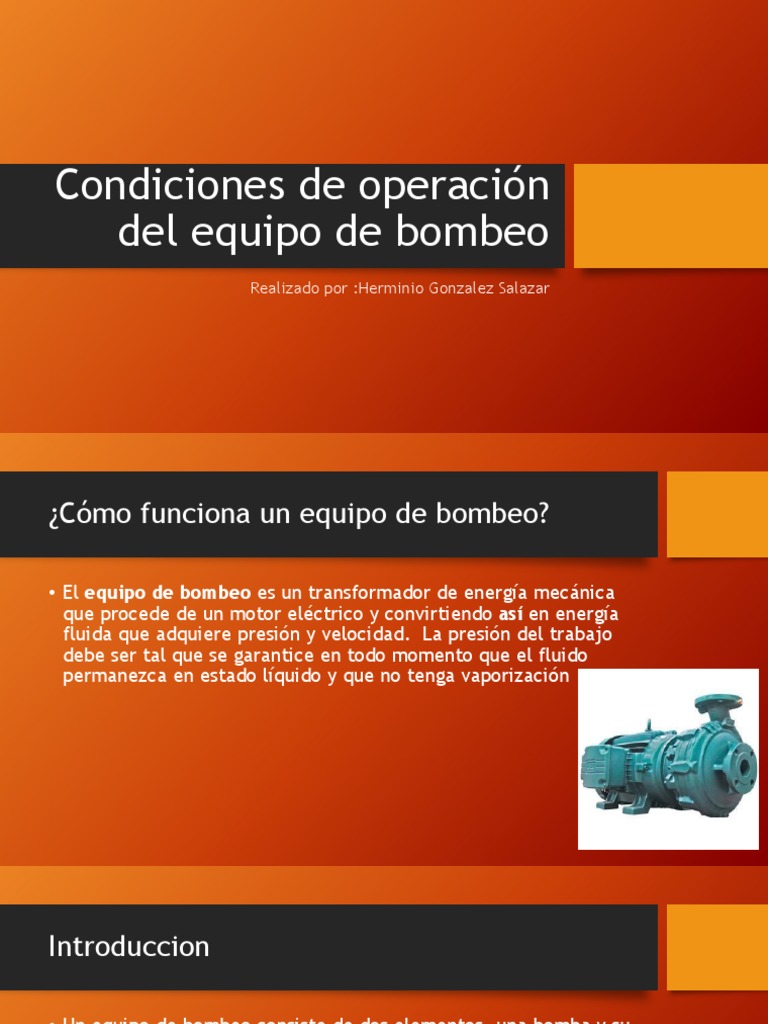 Condiciones de Operación Del Equipo de Bombeo 03-04-20 | PDF | Bomba | Caldera