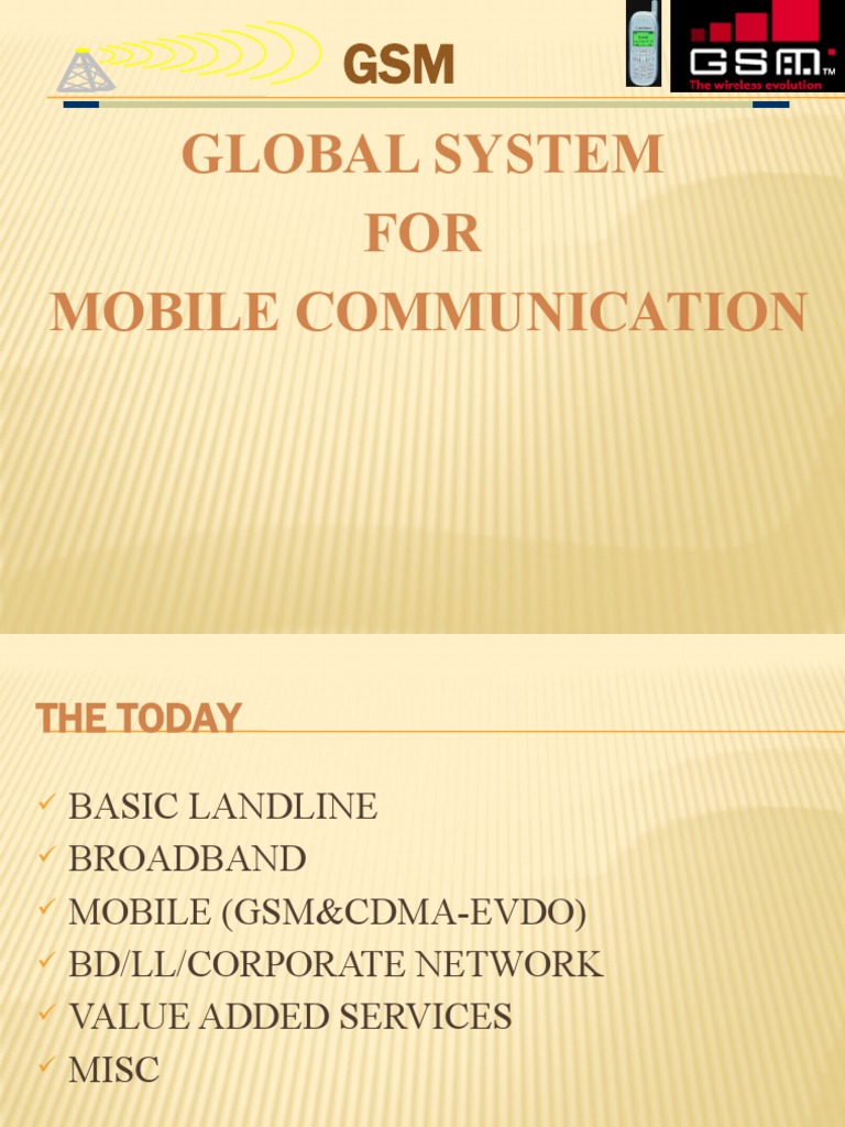 Global System FOR Mobile Communication | PDF | Gsm | Telecommunications ...