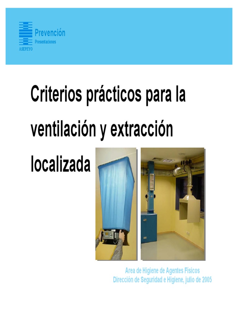 Criterios para Ventilación y Extracción Localizada | PDF | Ventilación ...