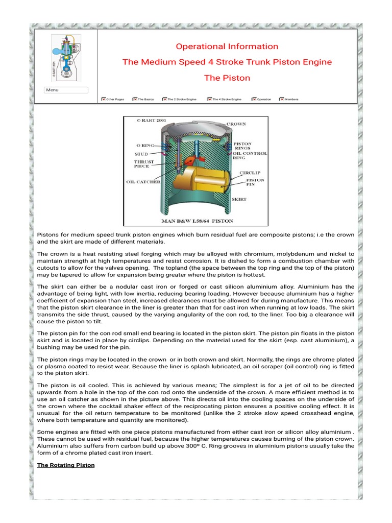 Operational Information The Medium Speed 4 Stroke Trunk Piston Engine ...