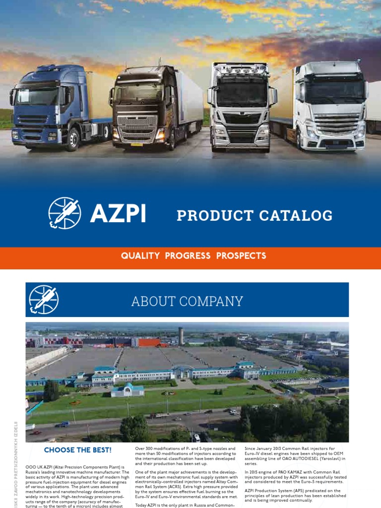 AZPI Product Catalogue | PDF | Fuel Injection | Diesel Engine