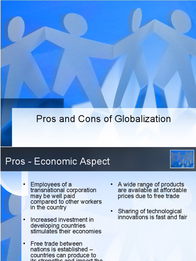 Pros and Cons of Globalization | PDF | Free Trade | Globalization