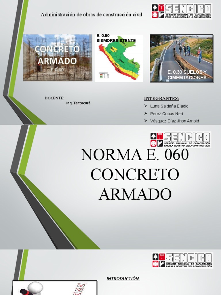 Resumen de La Norma-E-060 | Descargar gratis PDF | Hormigón | Fundación (Ingeniería)
