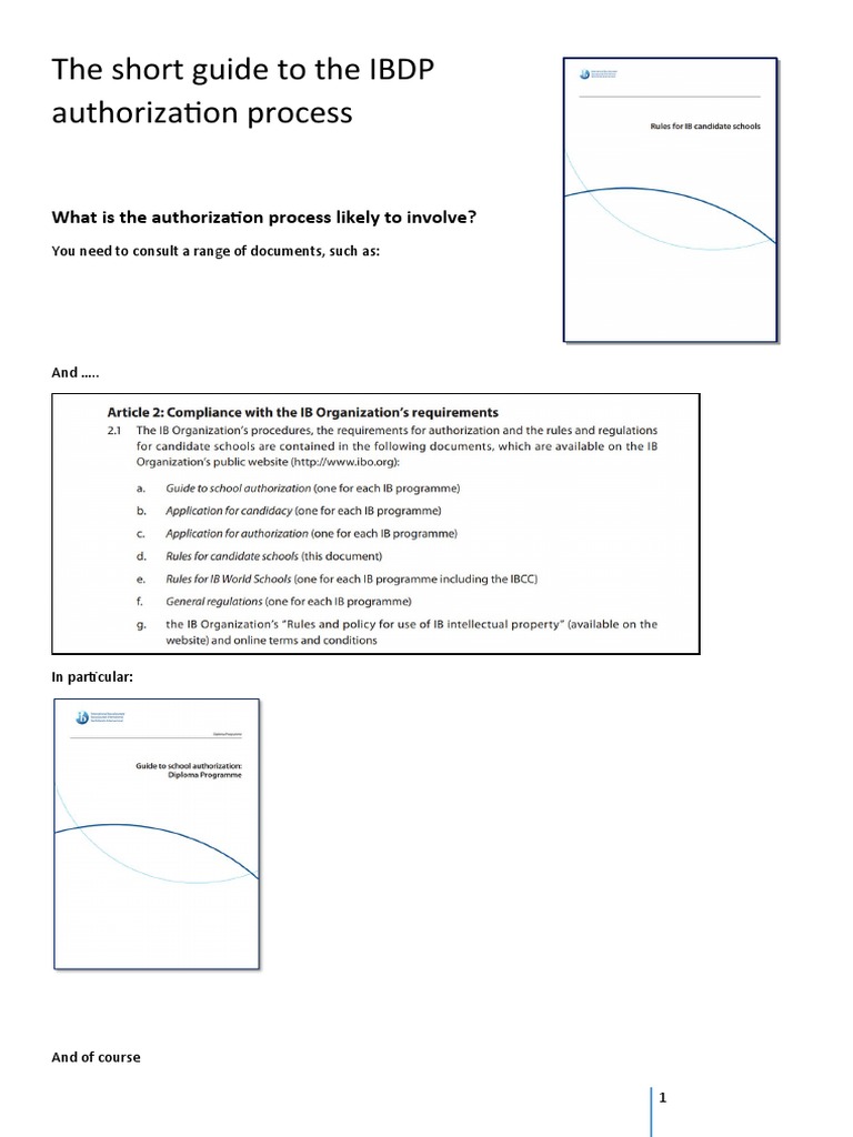 The Short Guide To The IBDP Authorization Process | PDF | Learning ...