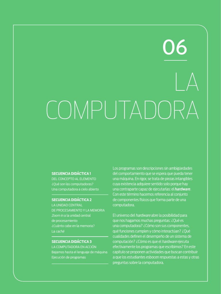 06 - La Computadora PDF | PDF | Hardware de la computadora | Periférico