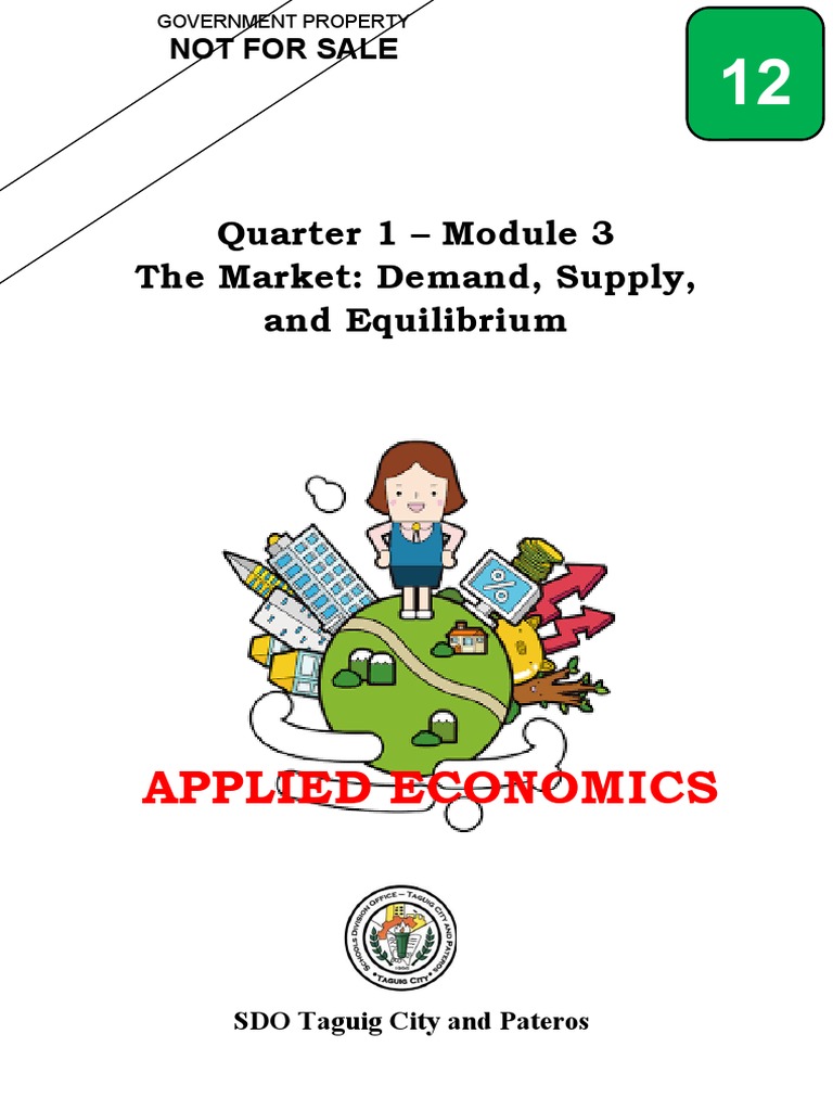 TAPATMODULE SHS APPLIED ECONOMICS Module 3 Market Demand Market Supply and Market Equilibrium ...