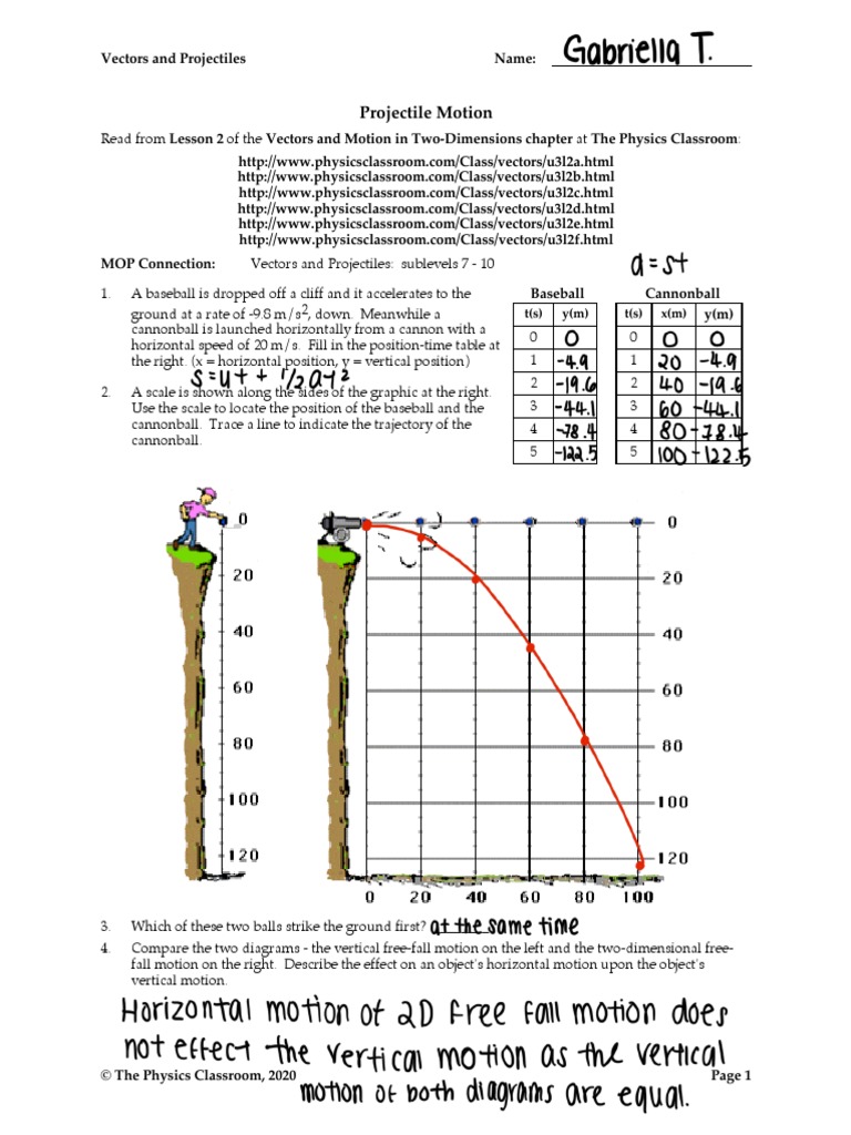 Vectors and Projectiles | PDF | Projectiles | Force