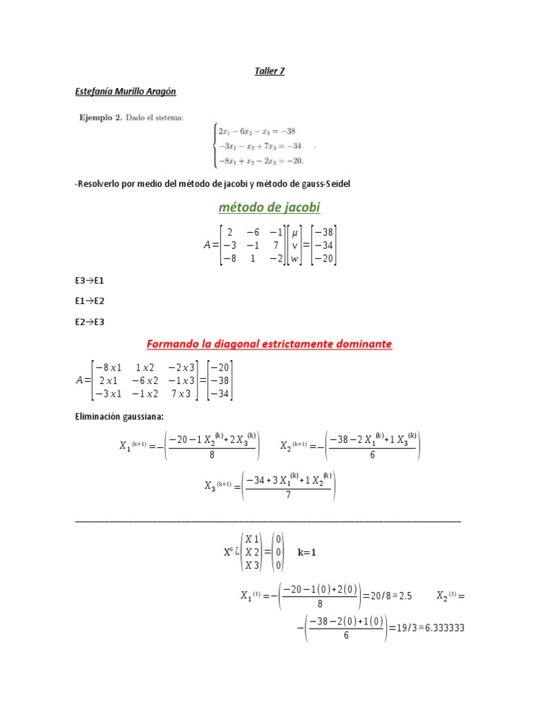 Método de Jacobi | PDF