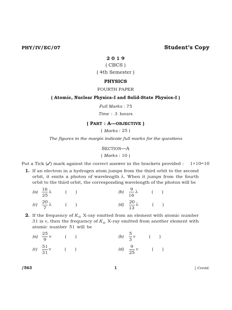 Phy Iv Ec 07 PDF | PDF | Crystal Structure | X Ray Crystallography