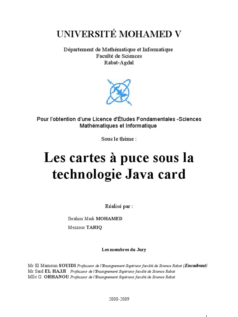 PFE Mohamed | PDF | Carte à puce | Java (Langage de programmation)