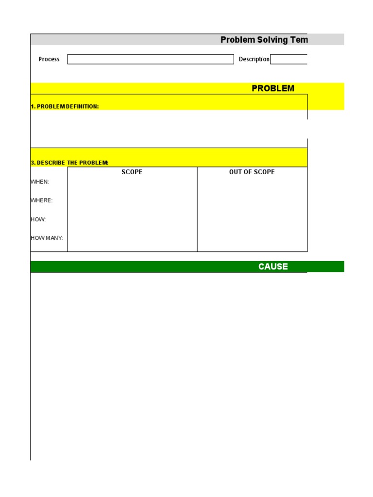 T - Problem Solving Template | PDF