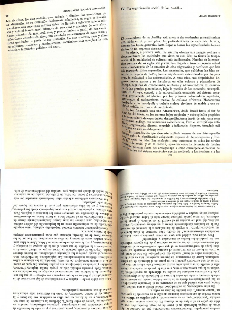 Jean Benoist, La Organización Social de Las Antillas. Siglo XXI PP - 77 ...