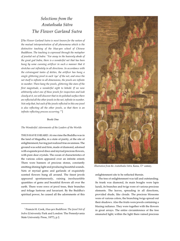 The Flower Garland Sutra | PDF | Gautama Buddha | Gemstone