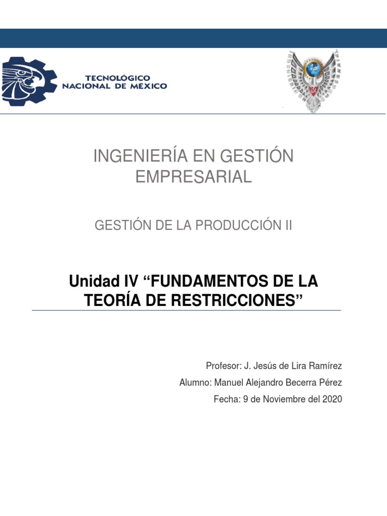Fundamentos de La Teoría de Restricciones | PDF | Benchmarking | Hipoteca Comercial