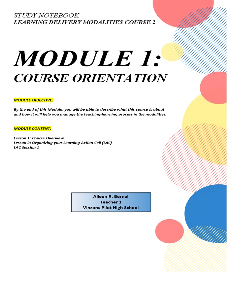 Module 1 Study Notebook Autosaved | PDF | Teachers | Pedagogy