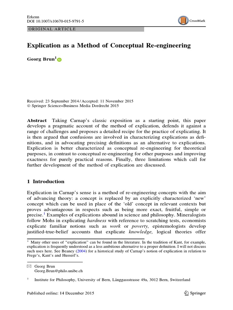 Brun Explication and Conceptual Engineering | PDF | Concept ... Brun Explication and Conceptual Engineering | PDF | Concept ...