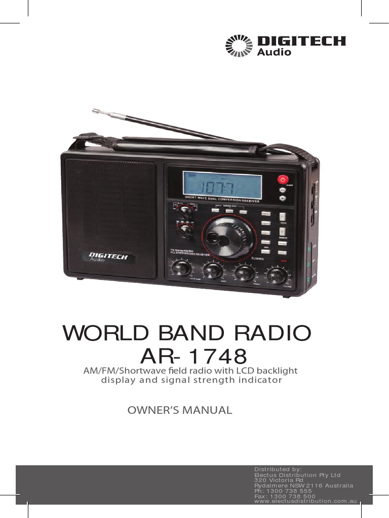 AR1748 Manualmain | PDF | Frequency Modulation | Headphones