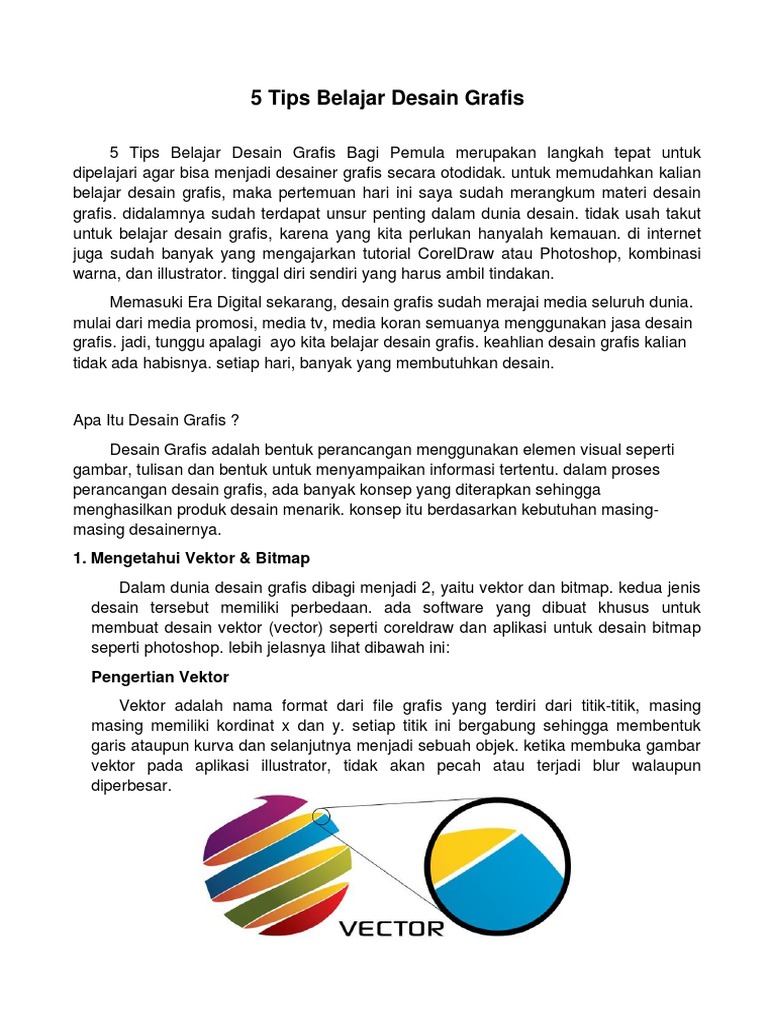 5 Cara Mudah Belajar Desain Grafis | PDF