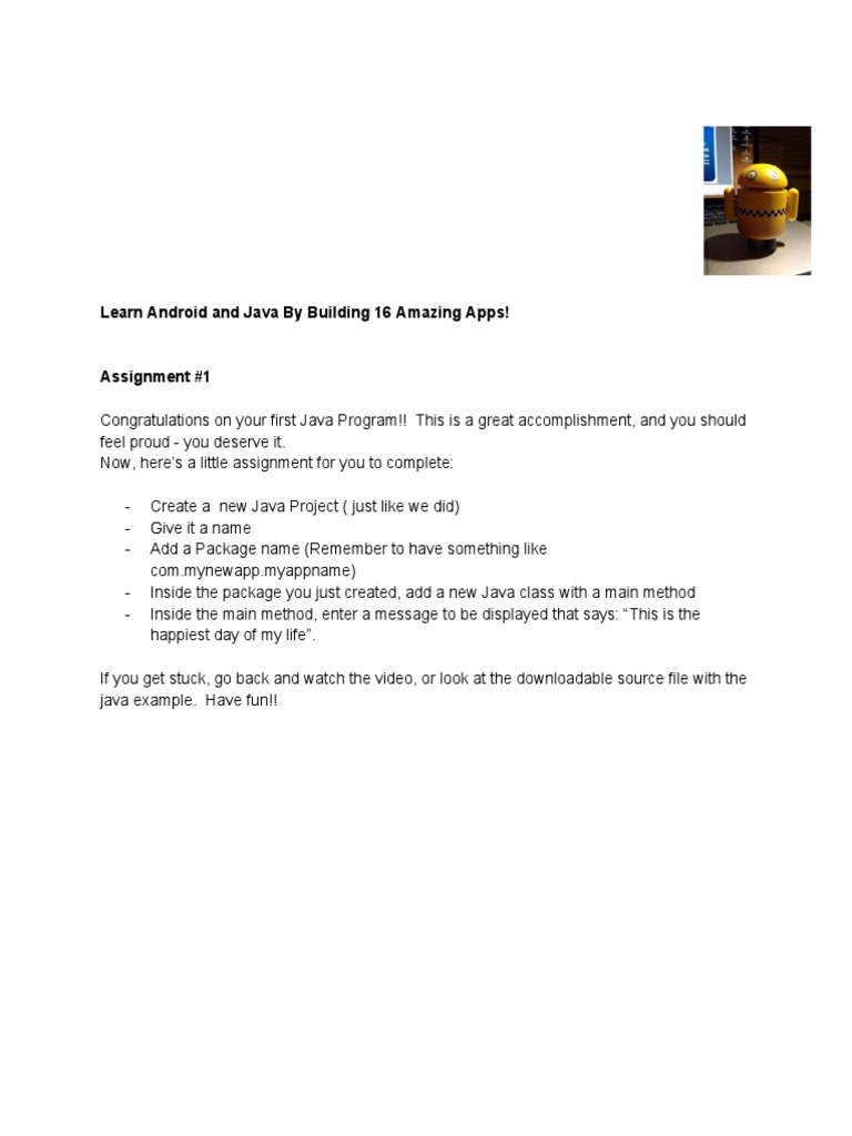 Learn Android and Java by Building 16 Amazing Apps! | PDF