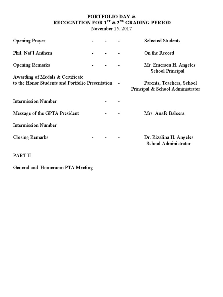 Program Portfolio Day | PDF