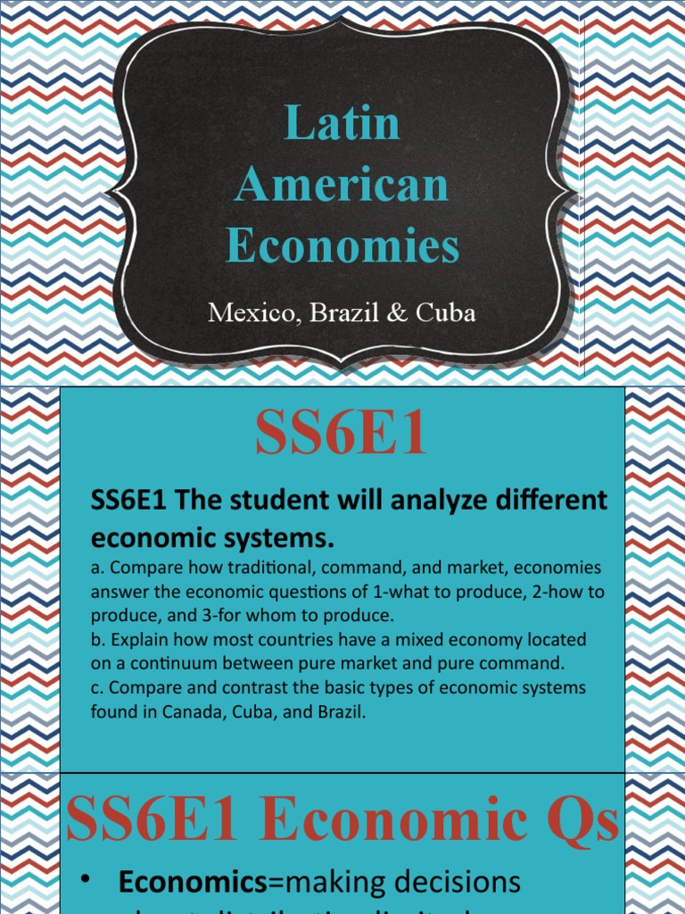 Economic Systems of Mexico, Brazil, Cuba | PDF | Economic System | Cuba