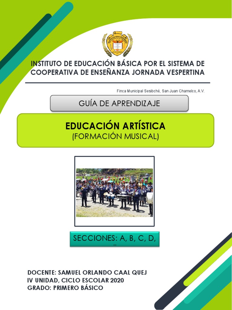 EDUCACIÓN ARTÍSTICA, PRIMERO Prof. Samuel Caal | PDF | Sonido ...