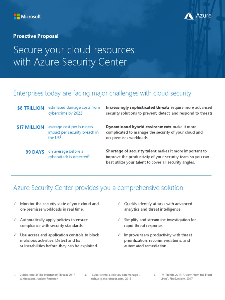 Azure Security Center Proactive Proposal - Final | PDF | Microsoft ...