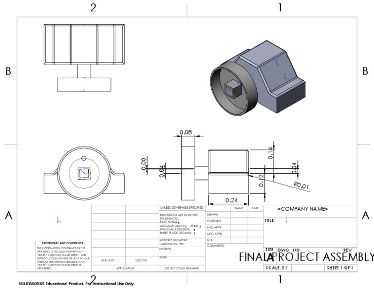 Final Project Assembly Drawing PDF | PDF