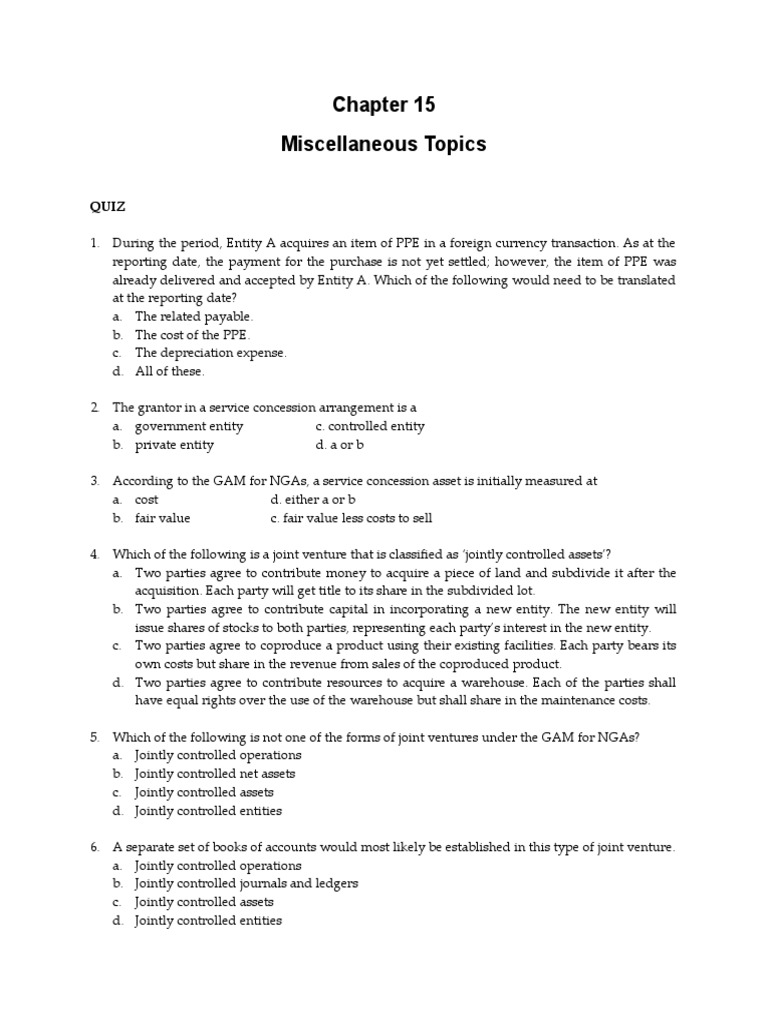 Chapter 15 Miscellaneous Topics | PDF | Exchange Rate | Depreciation