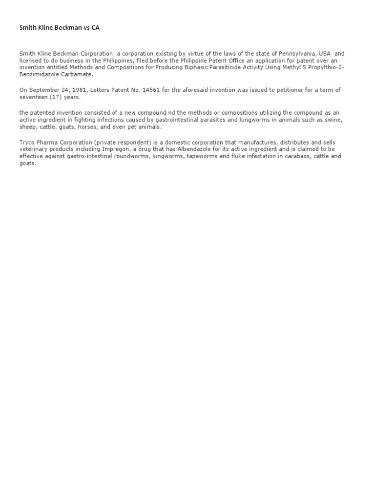 Smith Kline Beckman Vs CA | PDF