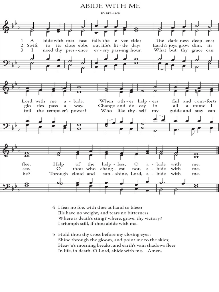 SATB Abide With Me 2 PDF | PDF | Nature