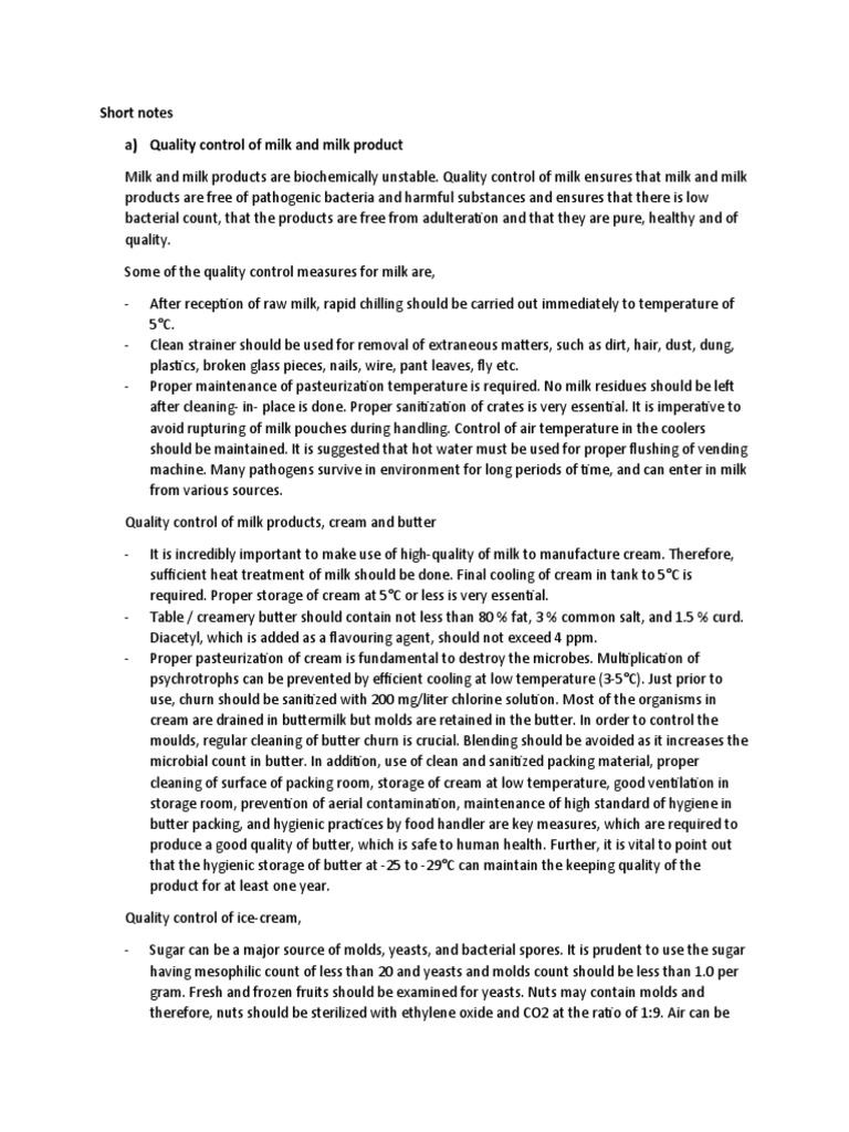 Quality Control Of Milk And Milk Products Cleaning Dairy Equipment