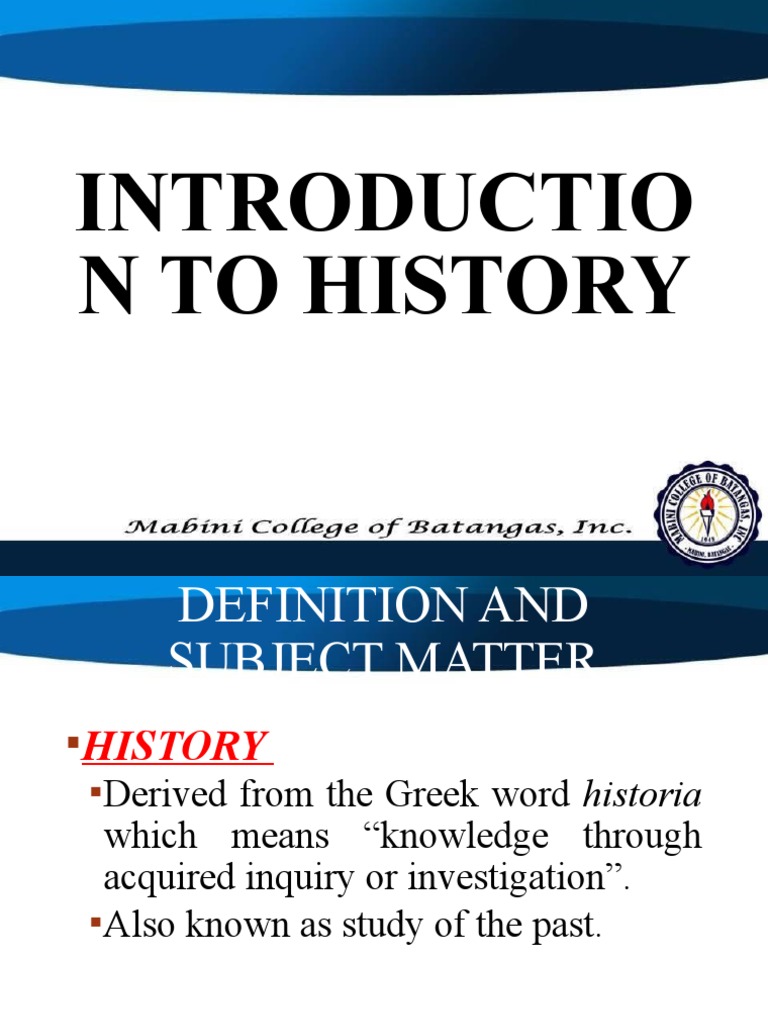 Introduction To History | PDF | Primary Sources | Historiography