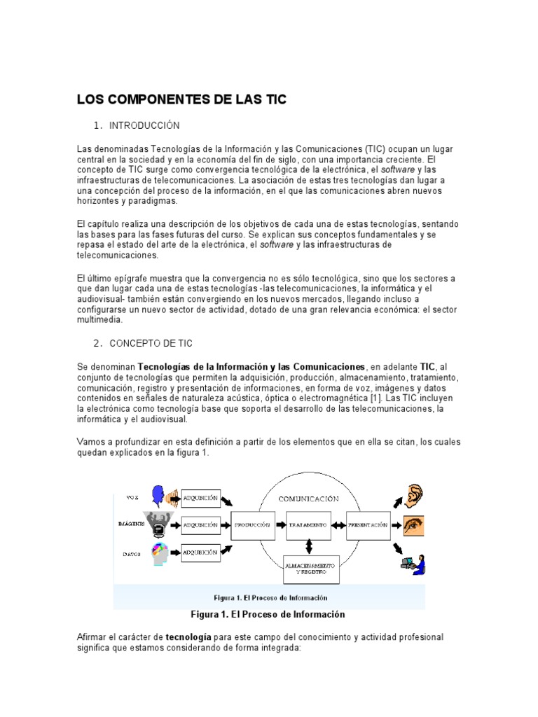 Los Componentes de Las TIC | PDF | Tecnología de información y ...
