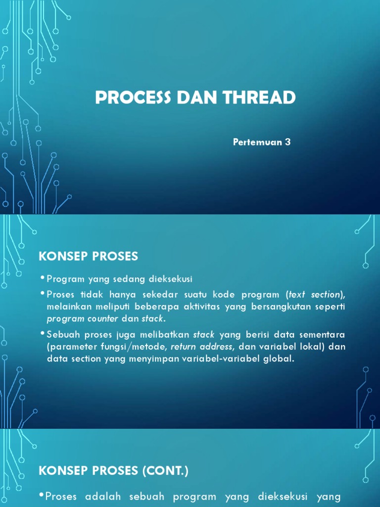 Proses dan Thread dalam Sistem Operasi | PDF | Komputer