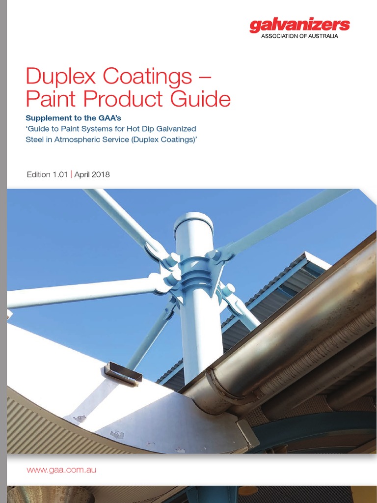 Duplex Coatings Paint Products Guide v1.01 | PDF | Paint | Galvanization