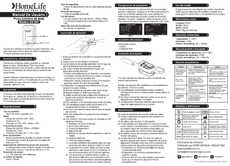 MANUAL AS-304 - 303 BLUE HomeLife A PDF | PDF