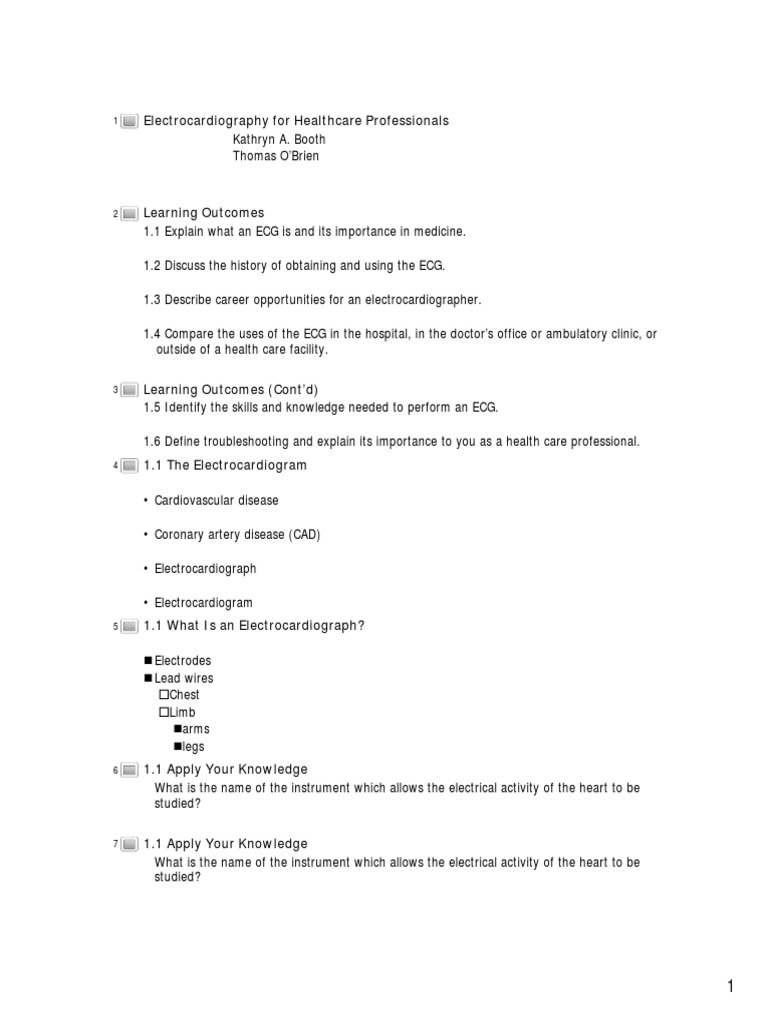 Booth ECG Chap16 | PDF | Electrocardiography | Infection Control