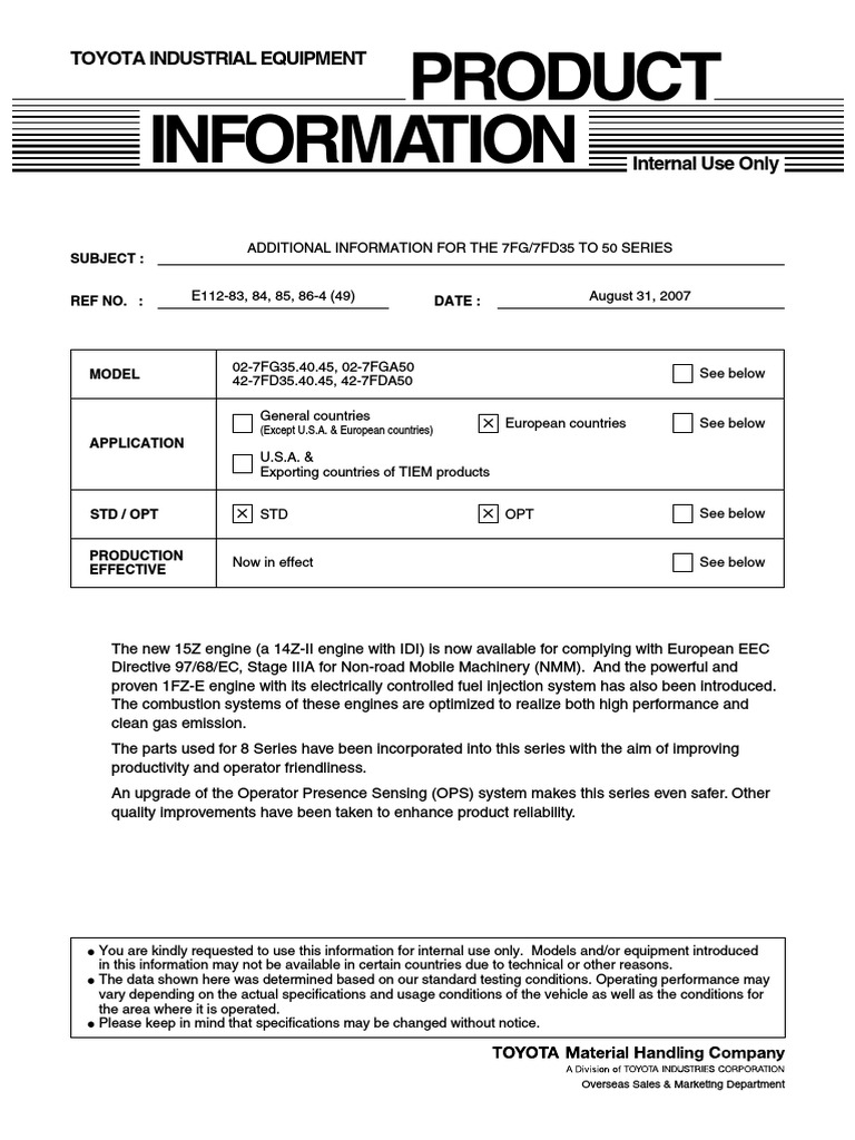 E112 86 4 7FG40 1FZ E Caracteristicas PDF | PDF | Fuel Injection | Throttle