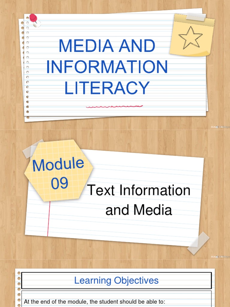 Media and Information Literacy Module 9 | PDF | Mass Media | Books