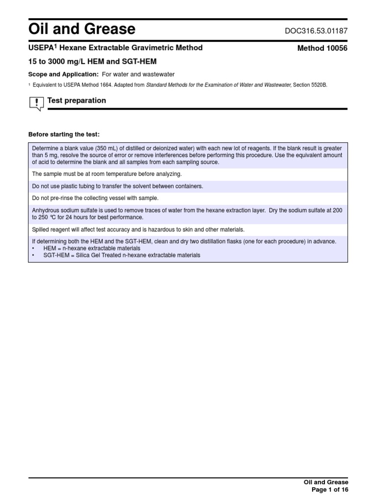 Oil & Grease Test | PDF | Petroleum | Distillation