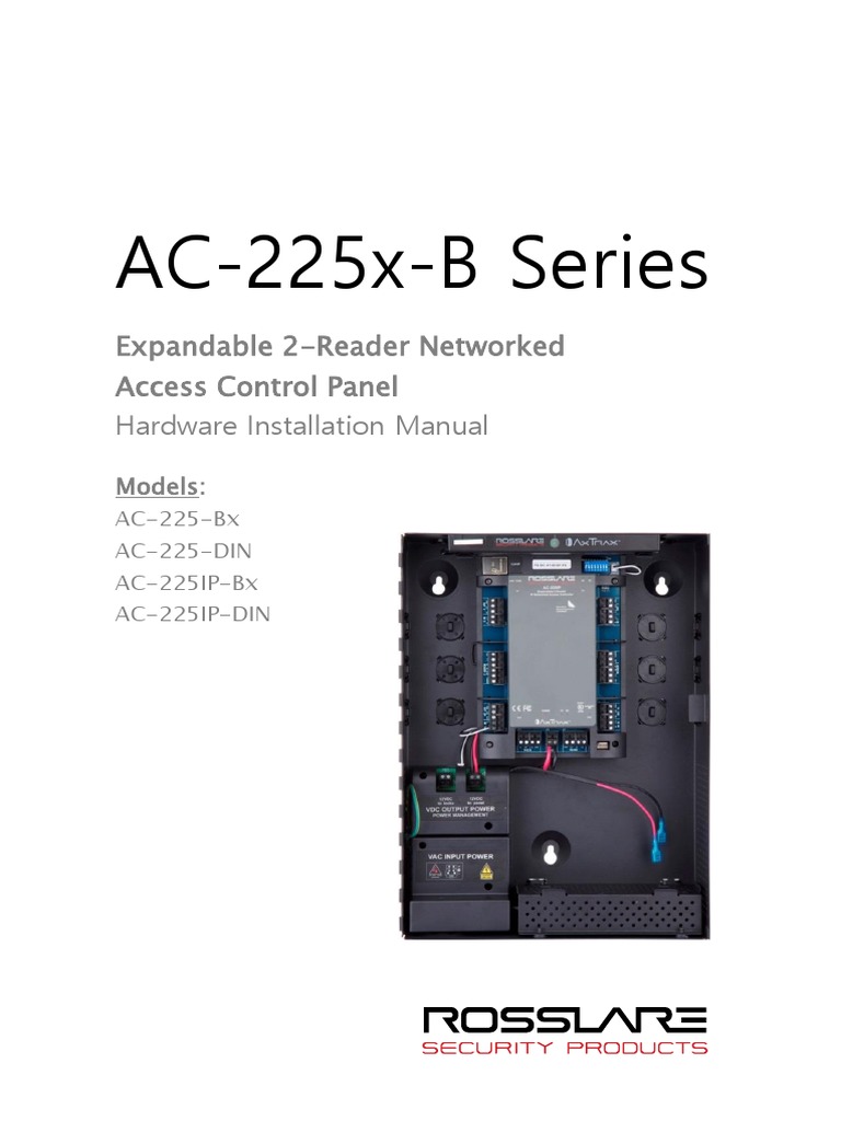 AC-225x-B Hardware Installation and User Manual 270618 | PDF | Access ...