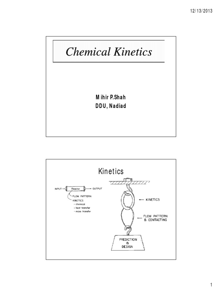 Chemical Kinetics Chemical Kinetics | PDF | Reaction Rate | Chemical ...