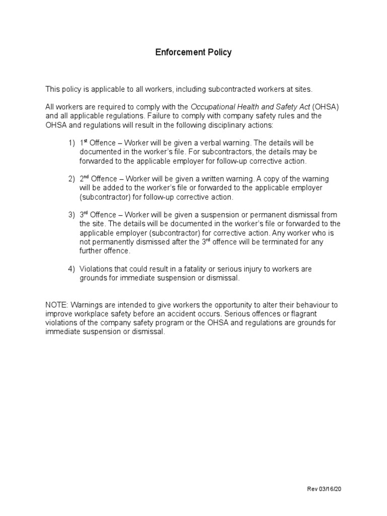 Enforcement Policy | PDF | Technology & Engineering