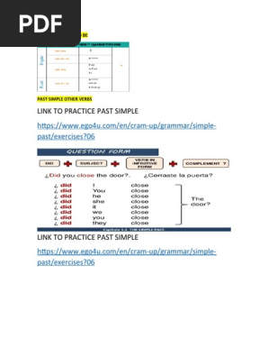 Ego4u Simple Past 20 Tenses Ideas | Tenses, Past Tense, Grammar