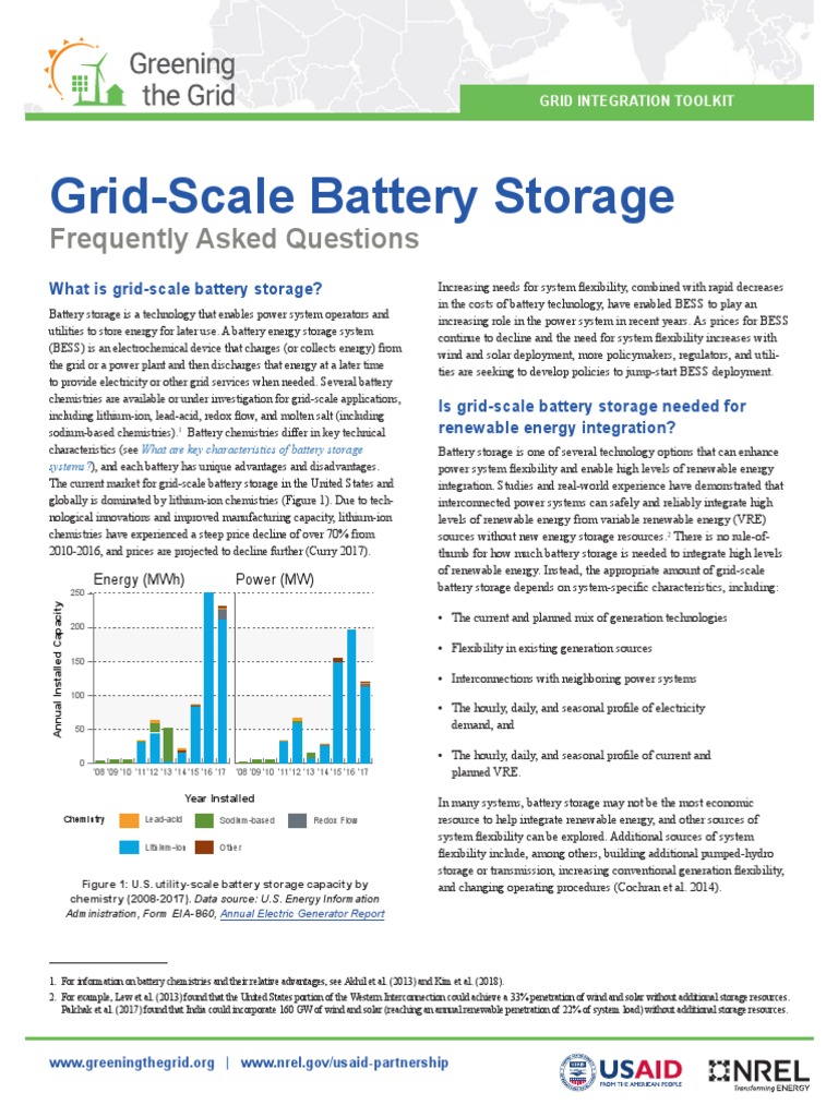 Grid Scale Battery Storage | PDF | Electrical Grid | Kilowatt Hour